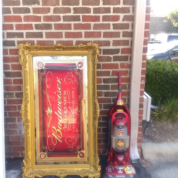 Accessories | Budweiser Picture And Frame And A Vacuum Cleaner | Poshmark
